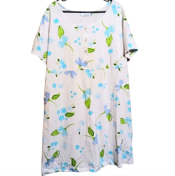 fresh produce | Dresses | Fresh Produce White Blue Green Floral Cotton ...